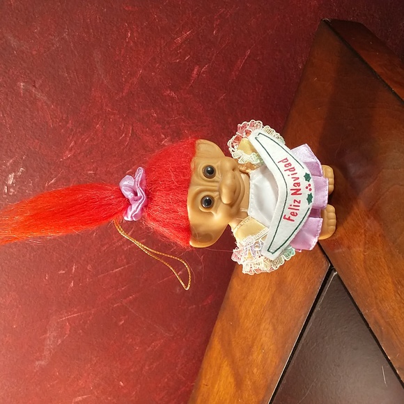 Trolls | Holiday | Vintage 8s 3 Russ Feliz Navidad Troll Doll Ornament ...